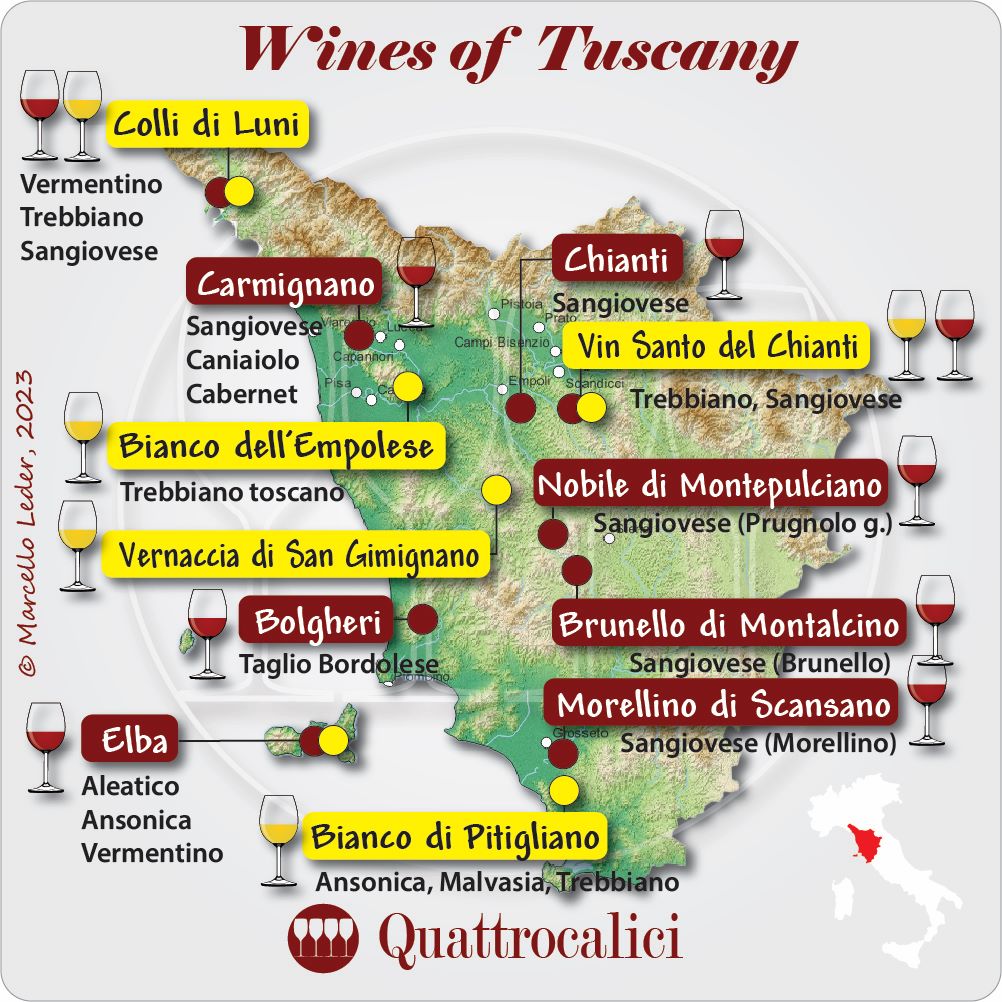 Wine in Tuscany - Italian Wine Regions - Quattrocalici