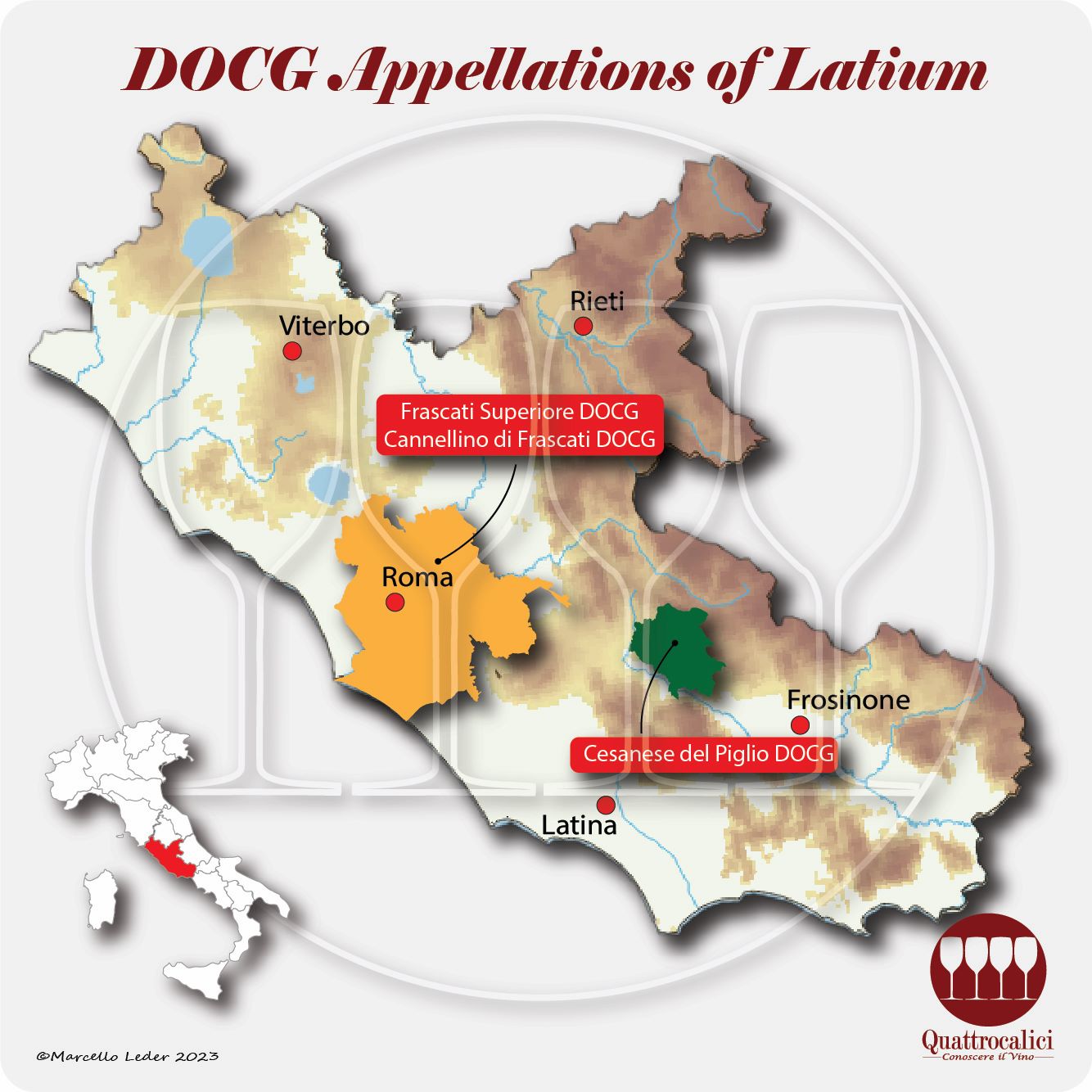 Latium's (Lazio) Appellations of Origin - Quattrocalici